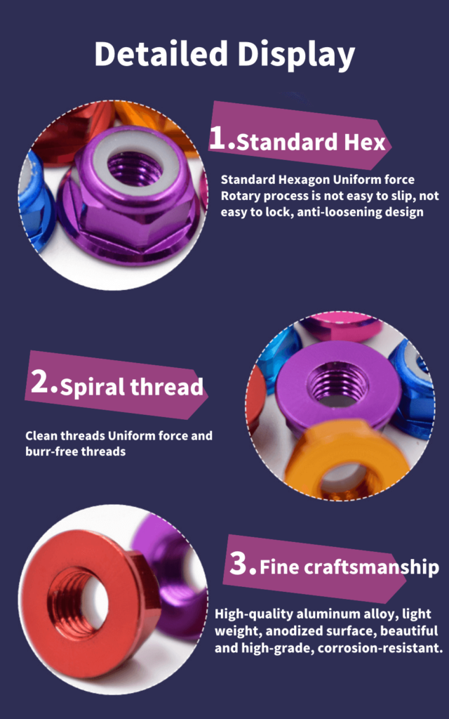 M3 Flange Nylock Nuts - iKabon