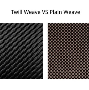 Comparing Carbon Fiber Textures: Twill vs. Plain Weave